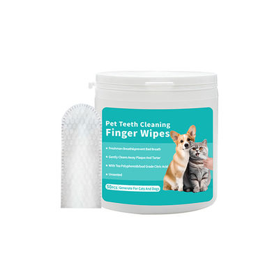 4x8cm Hypoallergenic Pet Finger Wipes Gentle Dog Finger Cleaning Wipes OEM